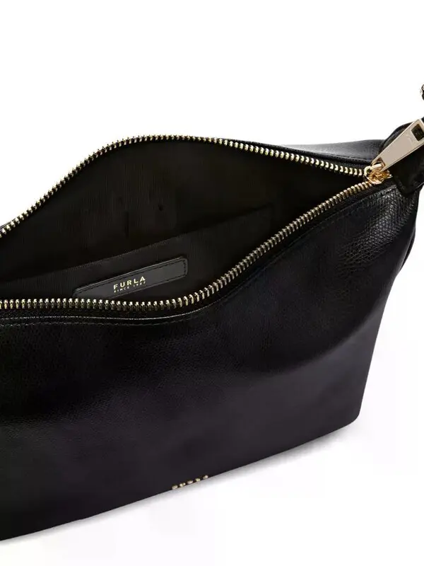 Furla Tonie Textured Shoulder Bag - Black
