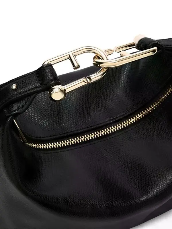 Furla Tonie Textured Shoulder Bag - Black