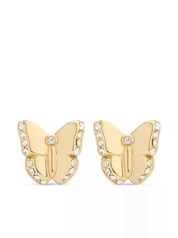 COACH® Butterfly Embellished Stud Earrings - Gold