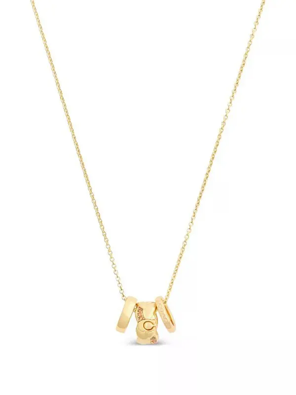 COACH® Logo Charm Necklace - Gold