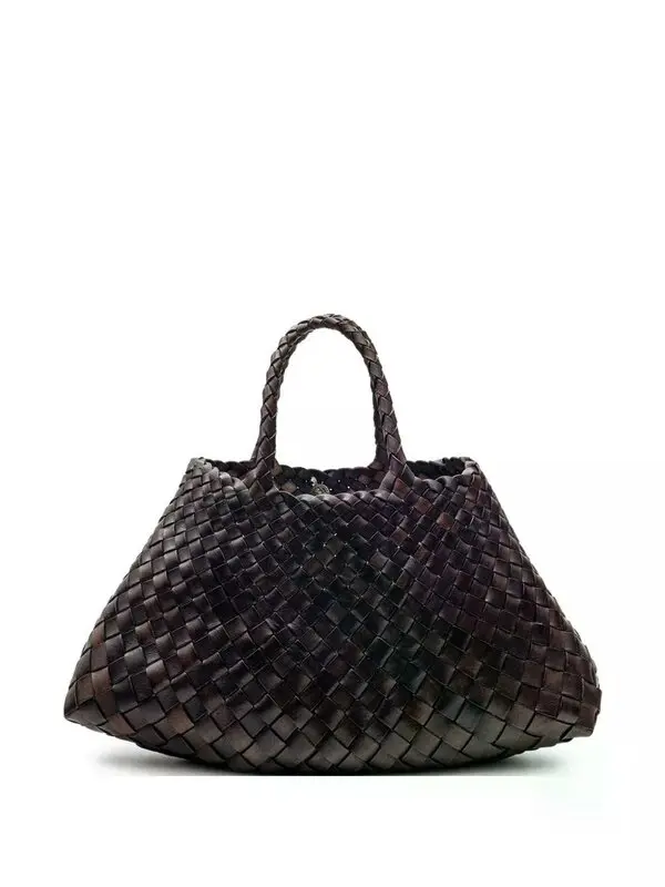 Dragon Diffusion Woven Leather Tote Bag - Brown