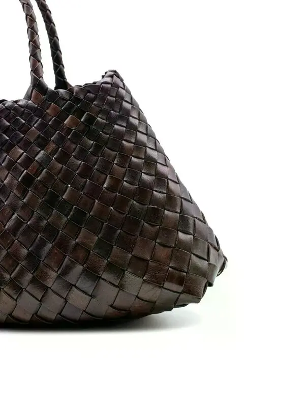 Dragon Diffusion Woven Leather Tote Bag - Brown