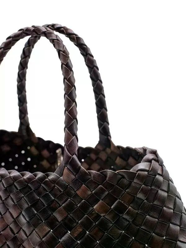 Dragon Diffusion Woven Leather Tote Bag - Brown