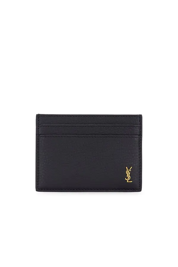 Saint Laurent Credit Card Case In Navy - Midnight Blue