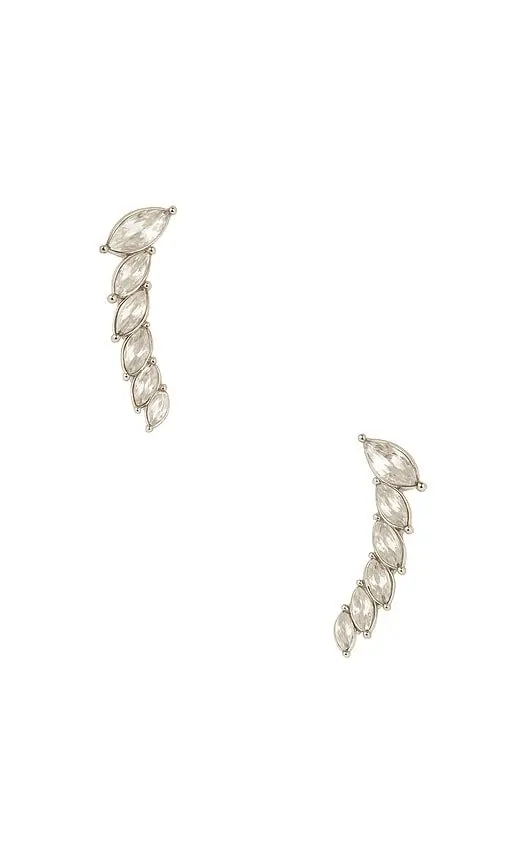 8 Other Reasons Wicked X Oz Crawler Earring - Clear & Black Stones