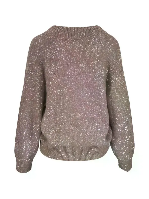 Brunello Cucinelli V-neck Embellished Sweater