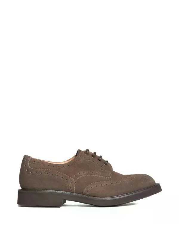 TRICKER'S Bourton Suede Derby Brogues - Brown