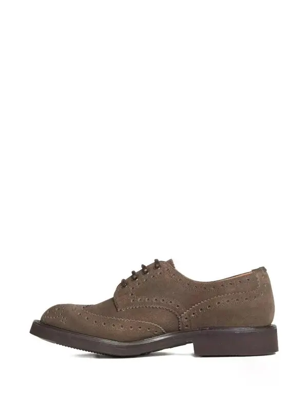TRICKER'S Bourton Suede Derby Brogues - Brown