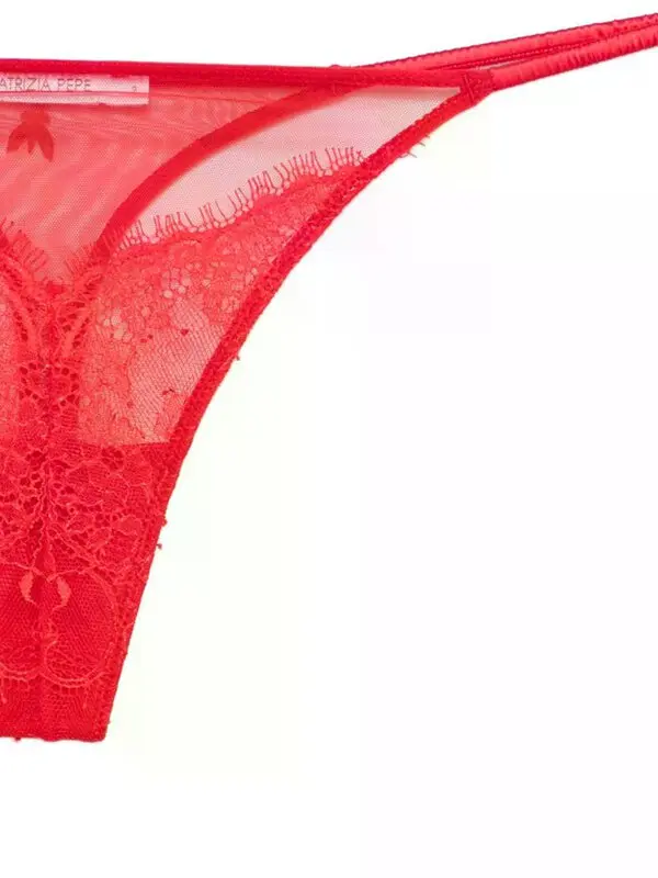 Patrizia Pepe Lace Thong - Red