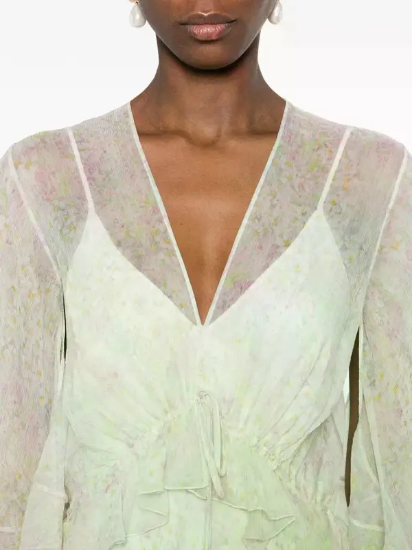 Alberta Ferretti Floral-print Maxi Dress