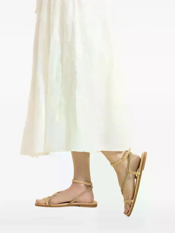 Eleventy Crystal-embellished Ankle Strap Sandals