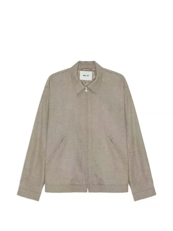 Nn07 Petrus Zip Collar Jacket - Neutrals