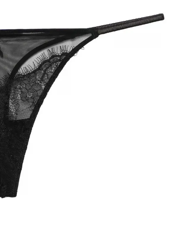 Patrizia Pepe Lace Thong - Black