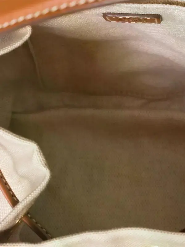 Miu Miu Canvas And Leather Convertible Backpack