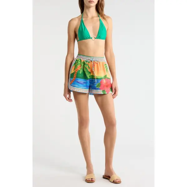 KULANI KINIS Printed Cover-up Shorts