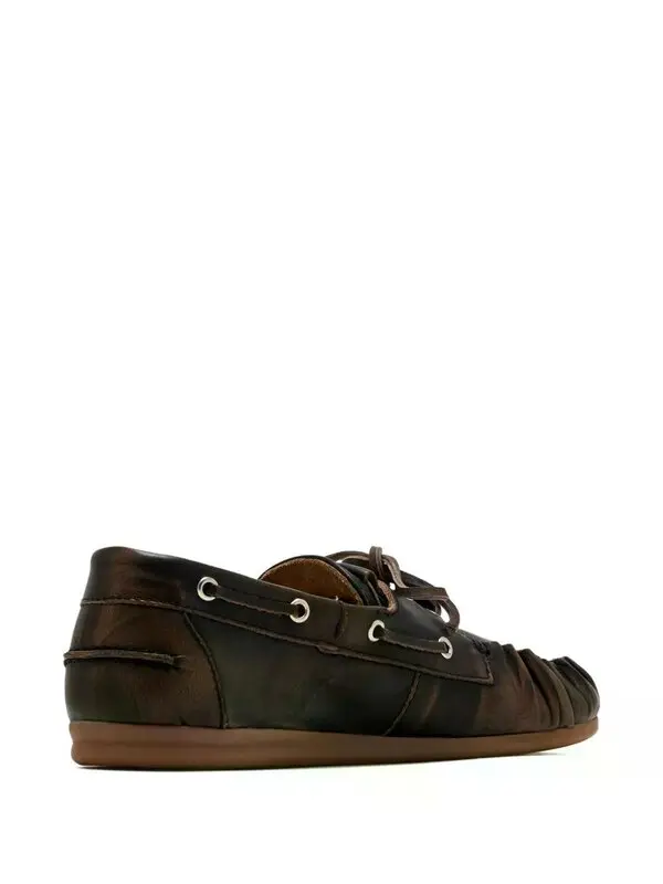ALOHAS Brushed Lace-up Loafers