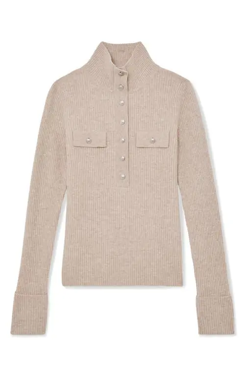 REISS Elly Wool Rib Sweater - Neutral
