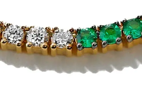 MARK HENRY Half & Half Diamond And Tennis Necklace - Emerald