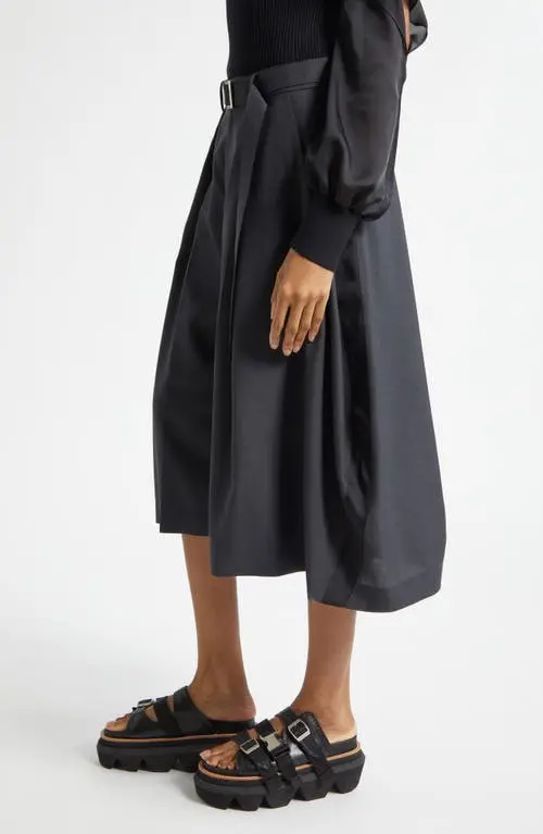 Sacai Belted Pleated Culottes - Gray