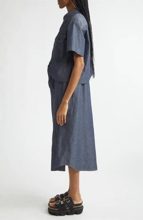 Sacai Draped Denim Shirtdress