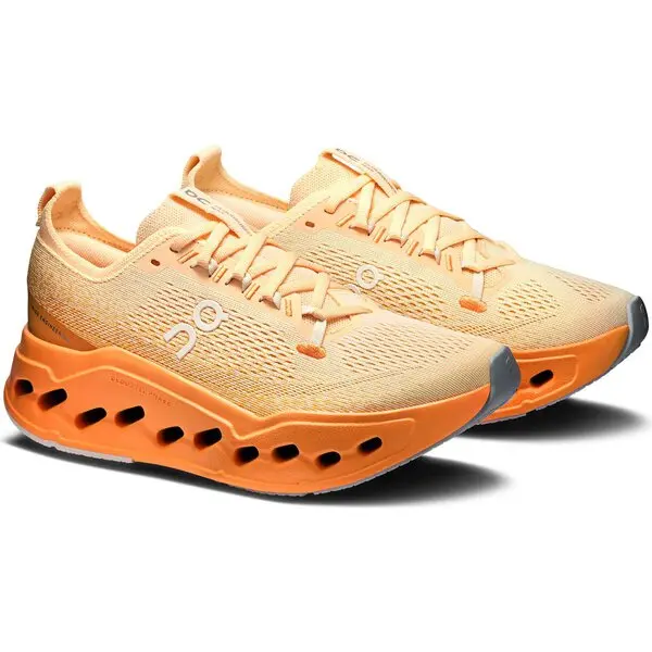 On Cloudsurfer Max Running Sneakers - Squash/saffron