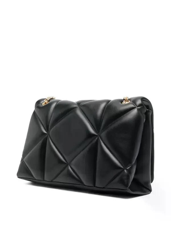 Moschino Quilted Shoulder Bag - Black