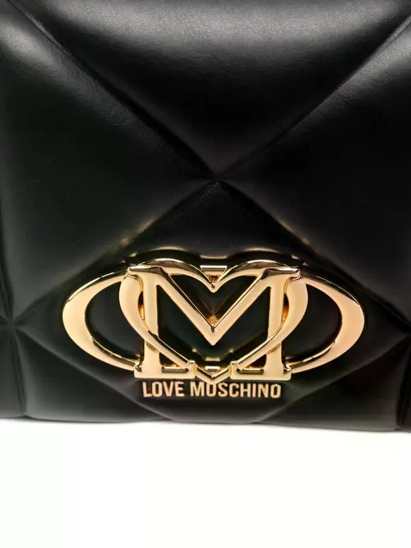 Moschino Quilted Shoulder Bag - Black