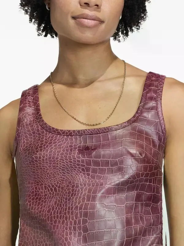 Adidas Crocodile-effect Corset - Red