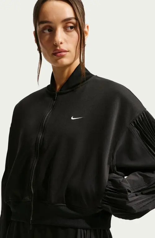 Nike Sportswear Pleated Sleeve Bomber Jacket - 010 Black/sail
