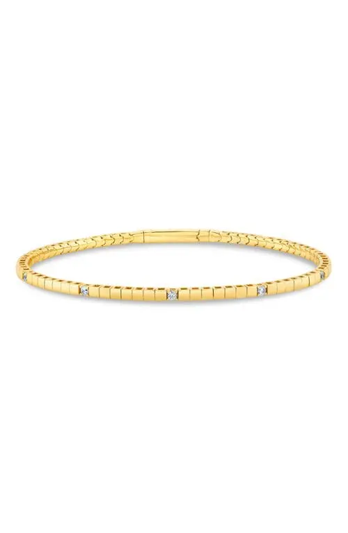 CRISLU Cubic Zirconia Station Bracelet - 18kt Yellow Gold/clear Stone