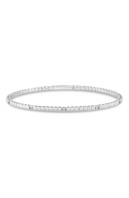 CRISLU Cubic Zirconia Station Bracelet - Pure Platinum/clear Stone