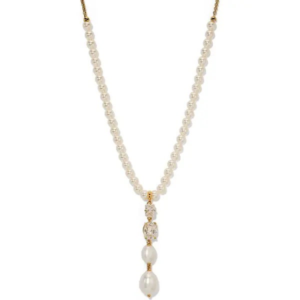 Nadri Madrid Freshwater Pearl Y-necklace - Gold
