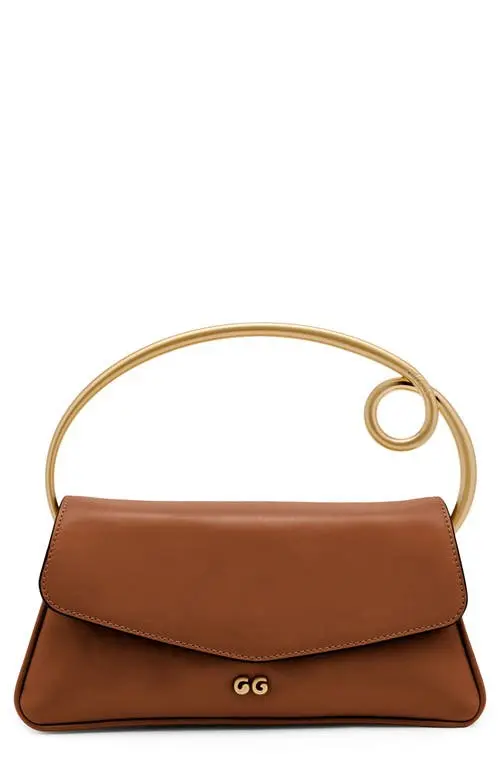Cult Gaia Emily Leather Top Handle Bag - Saddle