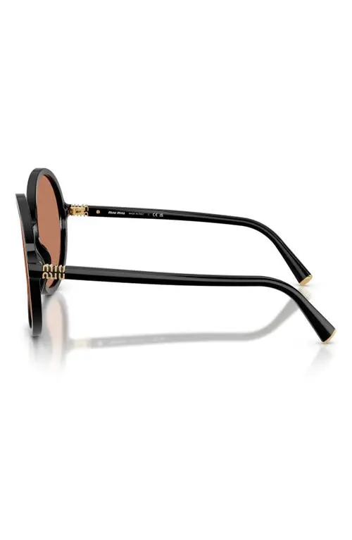 Miu Miu 59mm Round Frame Sunglasses
