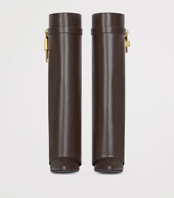Givenchy Leather Shark Lock Knee-high Boots 90