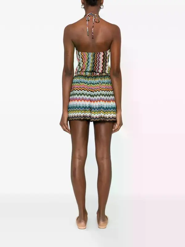 Missoni Chevron Knit Halterneck Drawstring Waist
