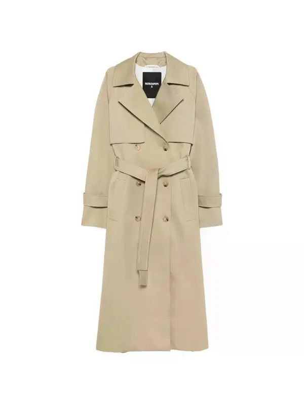 Patrizia Pepe Cotton Trench Coat - Neutrals