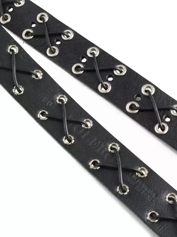MOLEBO Eyelet Leather Belt