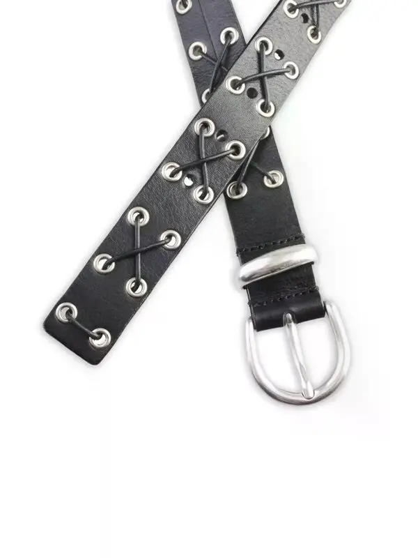 MOLEBO Eyelet Leather Belt