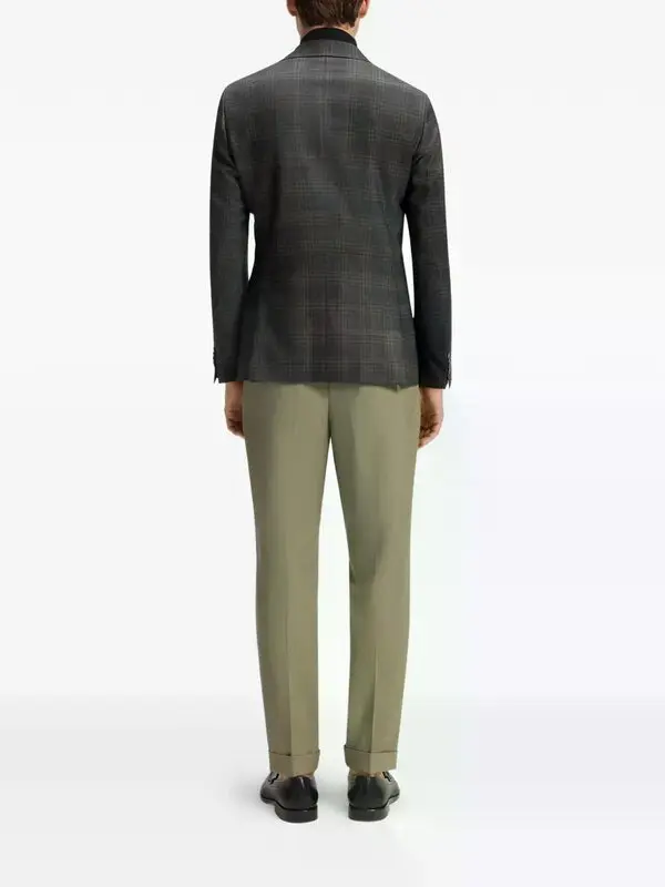 BOSS Buttoned Check Suit Jacket