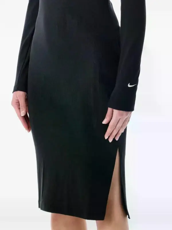 Nike Long-sleeved Midi Dress - Black