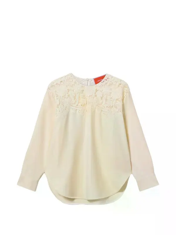 La DoubleJ Lace-paneled Blouse