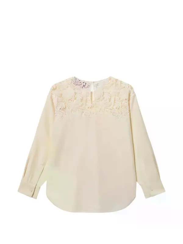 La DoubleJ Lace-paneled Blouse