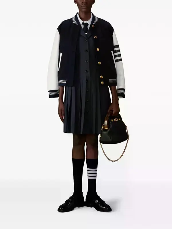 Thom Browne Buttoned Pleated Midi Dress