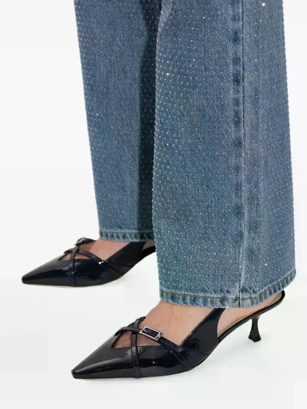 STUART WEITZMAN Georgie Slingback Heeled Pumps - Blue