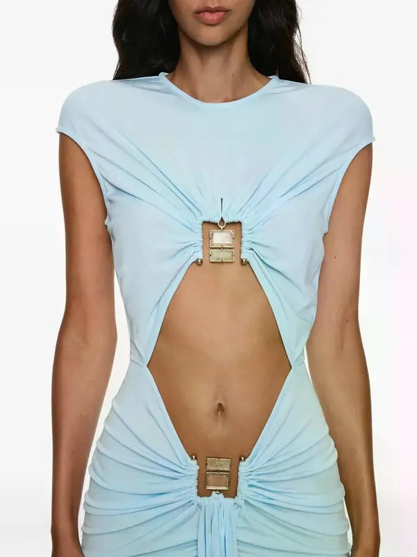 Christopher Esber Bezel Quartz Disconnect Mini Dress