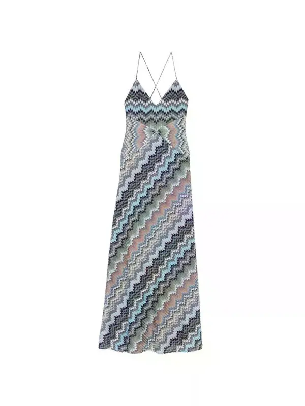 Missoni Chevron Strap Maxi Dress - Grey