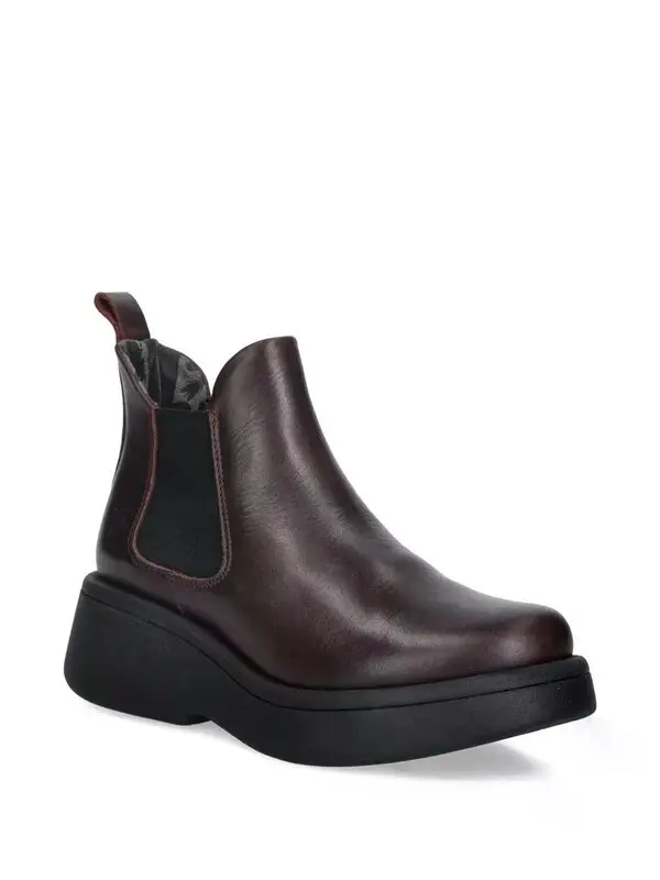 Fly London Pull-on Style Chelsea Boots - Red