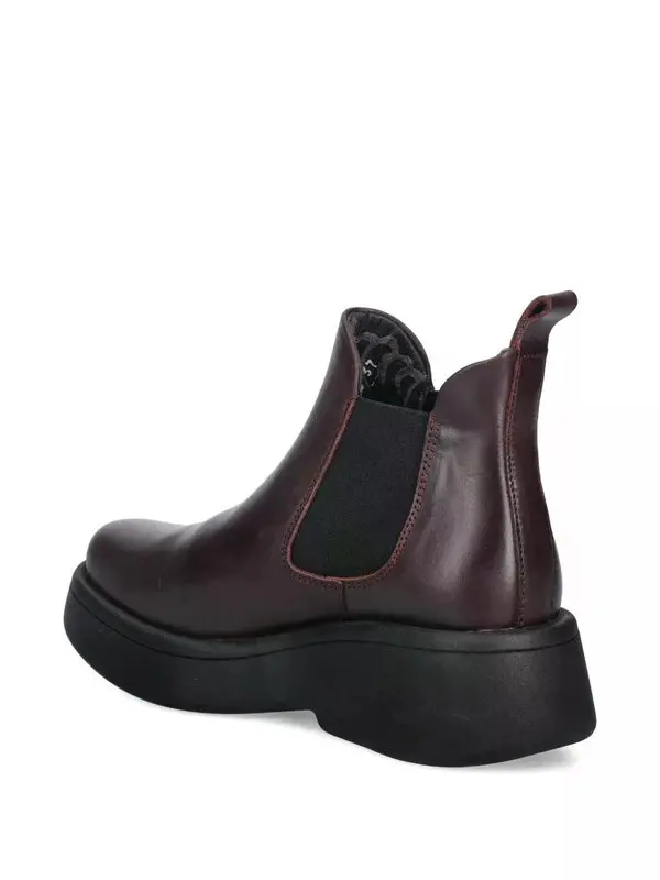 Fly London Pull-on Style Chelsea Boots - Red