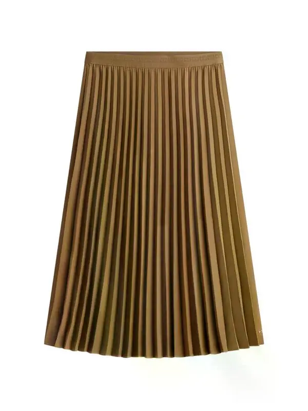 Tommy Hilfiger Pleated Midi Skirt - Brown